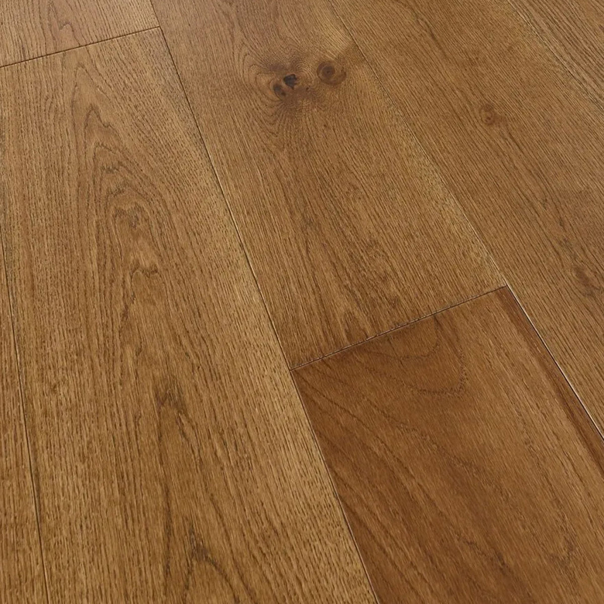 Cognac Brushed & Lacquered Straight Engineered Flooring | Floor Street