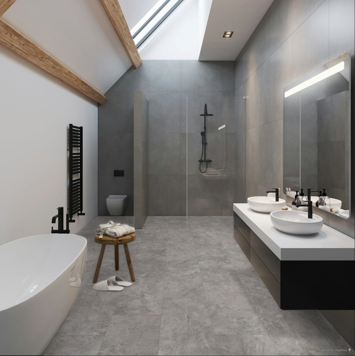 Falquon Stone Martico Grigio Tile Laminate Flooring | Floor Street